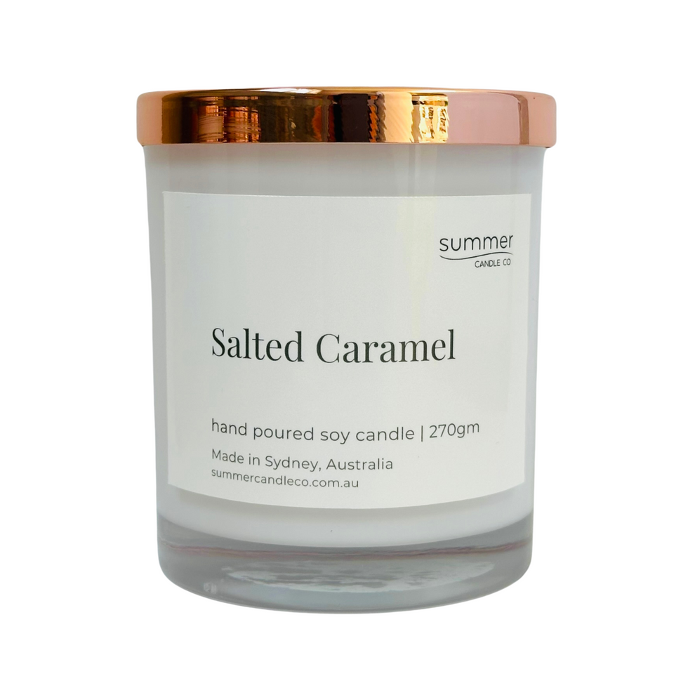 Salted Caramel Soy Wax Candle – Summer Candle Co